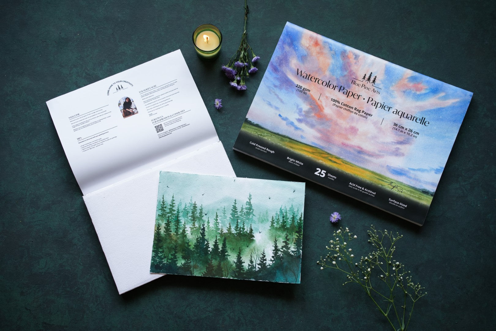 HANDMADE WATERCOLOR PAPER BLOCKS – Blue Pine Arts