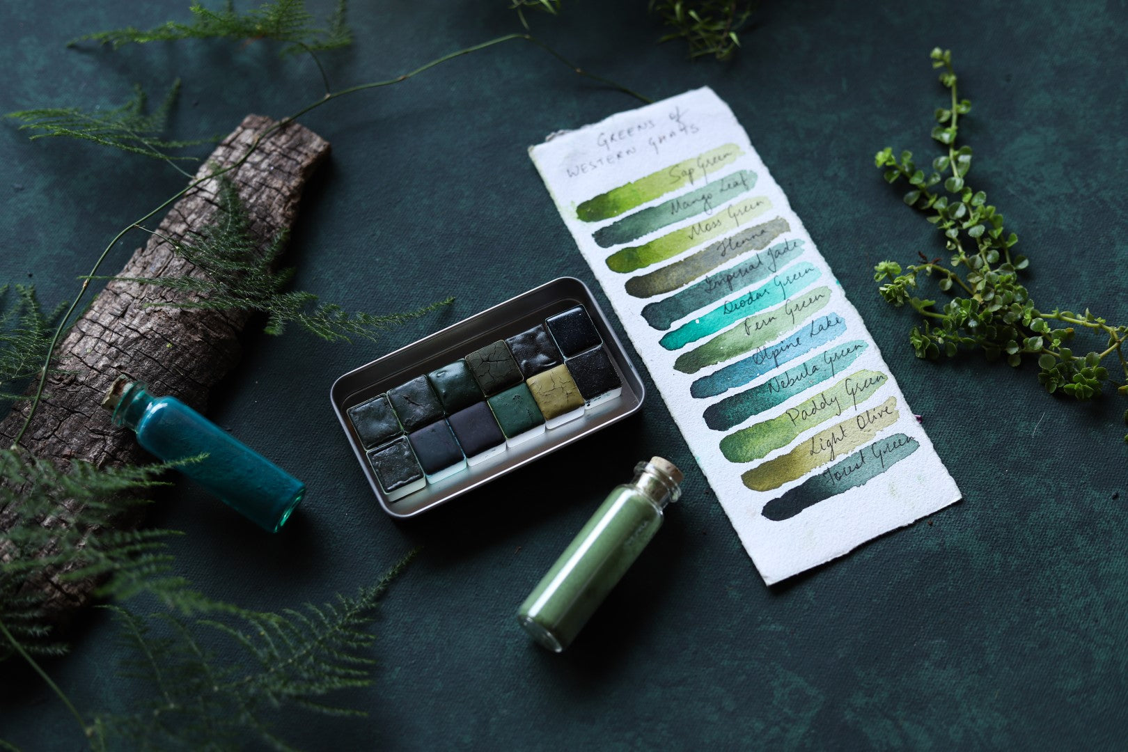 GREENS OF WESTERN GHATS PALETTE – Blue Pine Arts