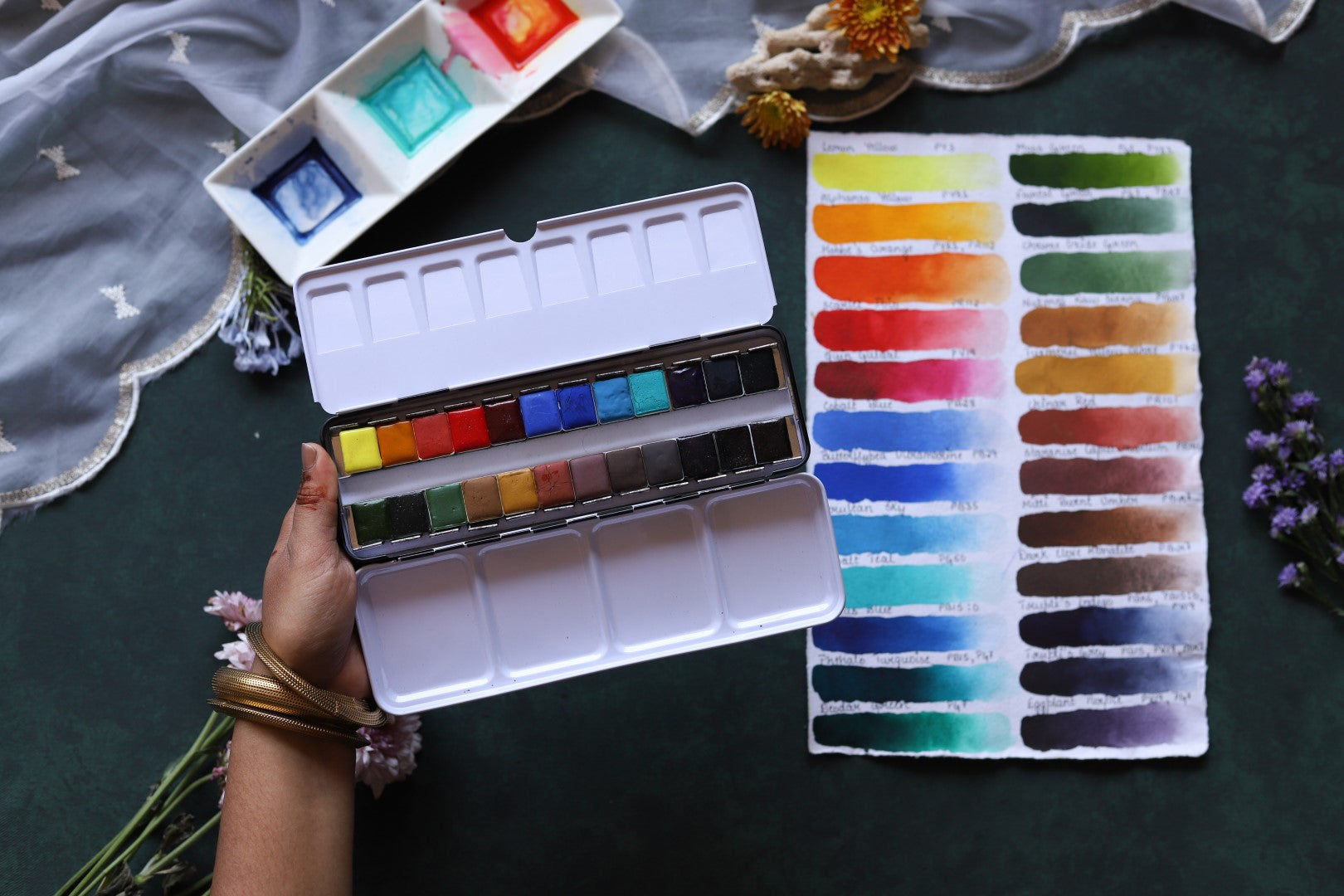 TRUPTI'S SIGNATURE PALETTE - SET OF 24 – Blue Pine Arts
